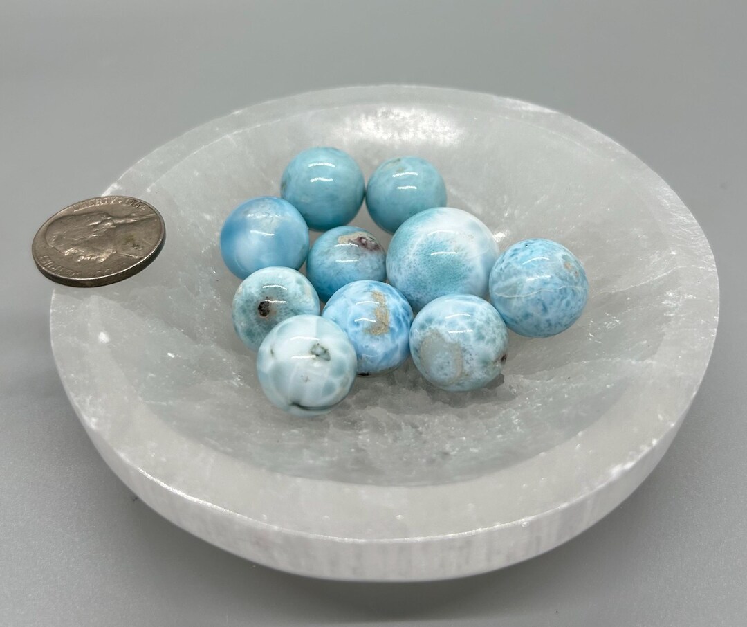 Mini Larimar Sphere | Blue Pectolite | Larimar Crystal | Healing Stone ...