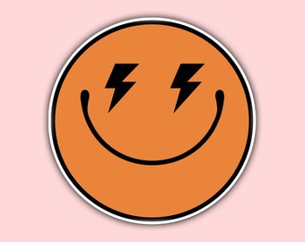 Pink Drip Smiley Face Matte Vinyl Die Cut Sticker - Etsy