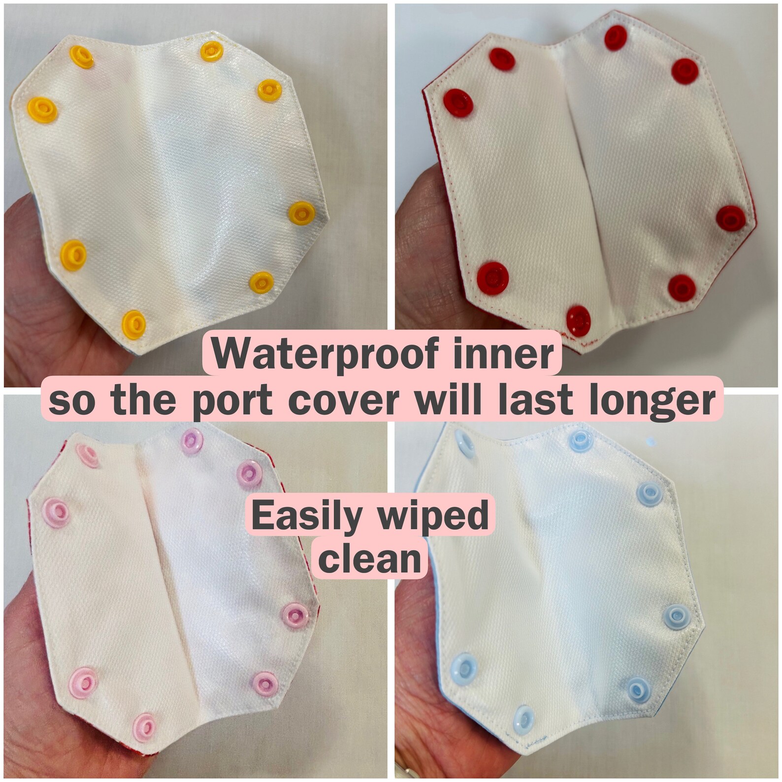 Tubie Port Cover Set Tubie Clip 66 Fabrics Waterproof Medical Line Set ...