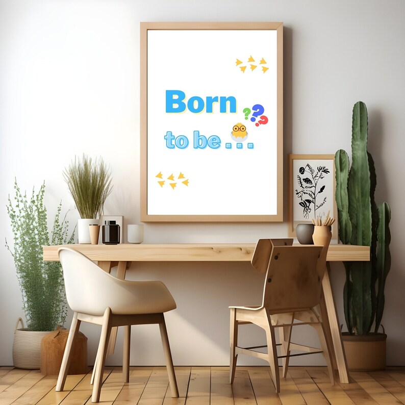 Born to Be Wall Art, Classroom Poster, Knowledge Poster, Workplace Wall ...