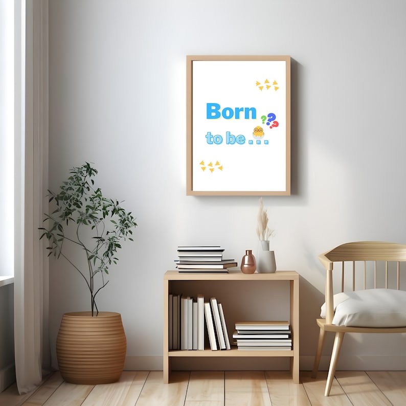 Born to Be Wall Art, Classroom Poster, Knowledge Poster, Workplace Wall ...