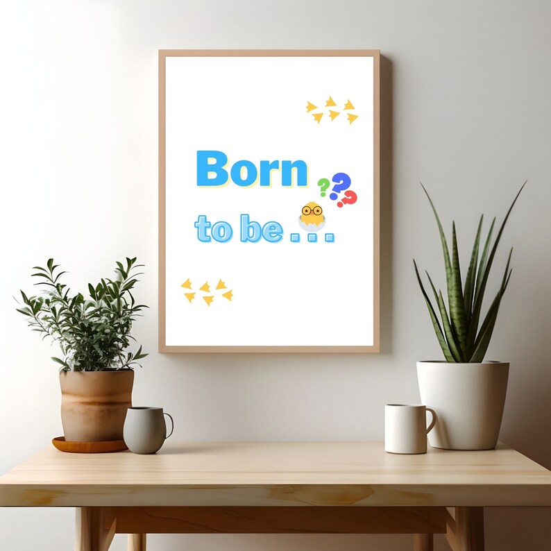 Born to Be Wall Art, Classroom Poster, Knowledge Poster, Workplace Wall ...