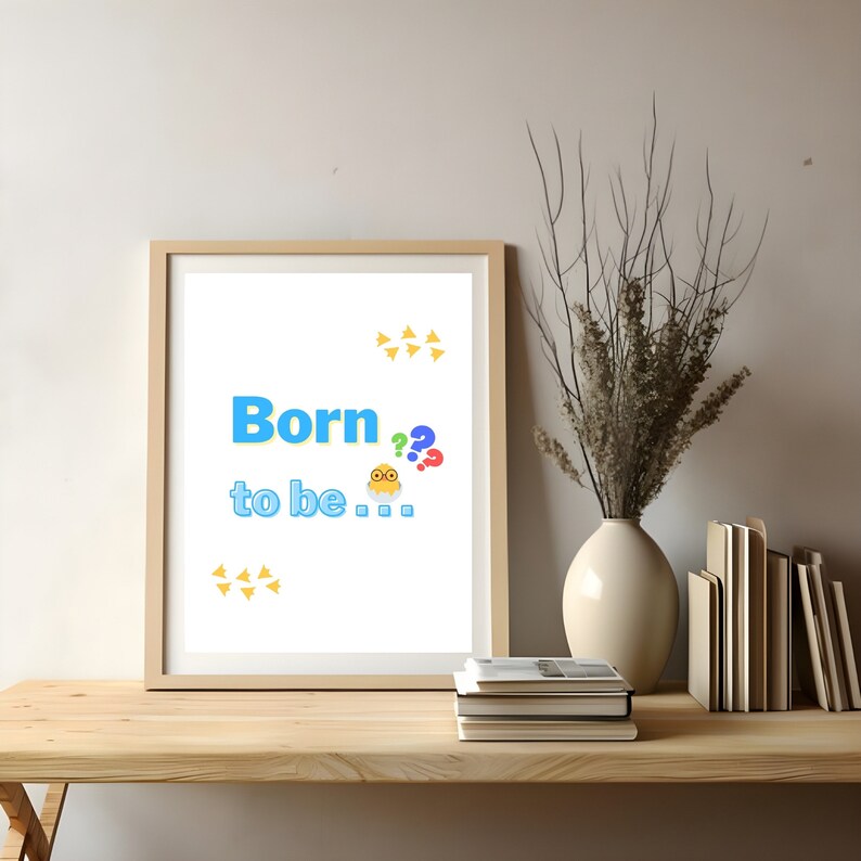 Born to Be Wall Art, Classroom Poster, Knowledge Poster, Workplace Wall ...