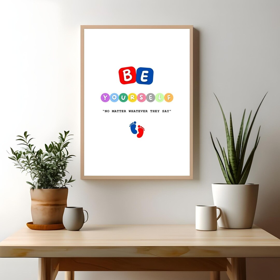 Be Yourself, Motivational Wall Art, Inspirational Wall Art, Workplace ...