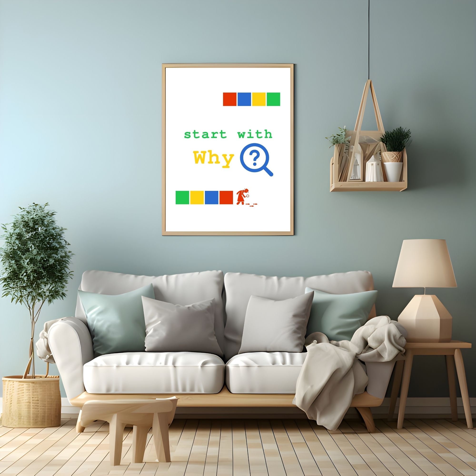 Start With WHY, Classroom Poster, Knowledge Poster, Workplace Wall Art ...