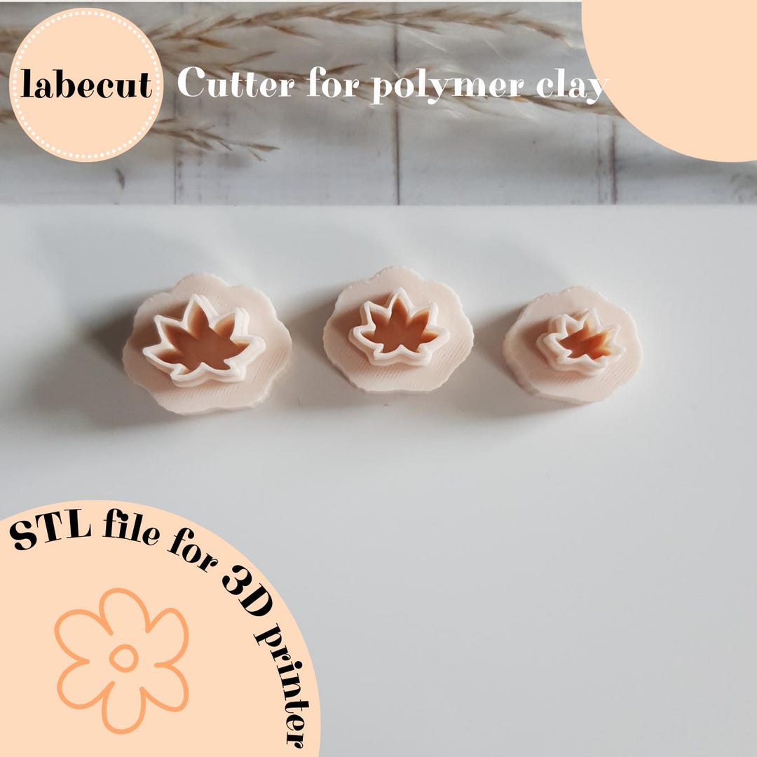 STL Mini Fall Leaf Cutter | Digital File for 3D Printer | Polymer Clay ...