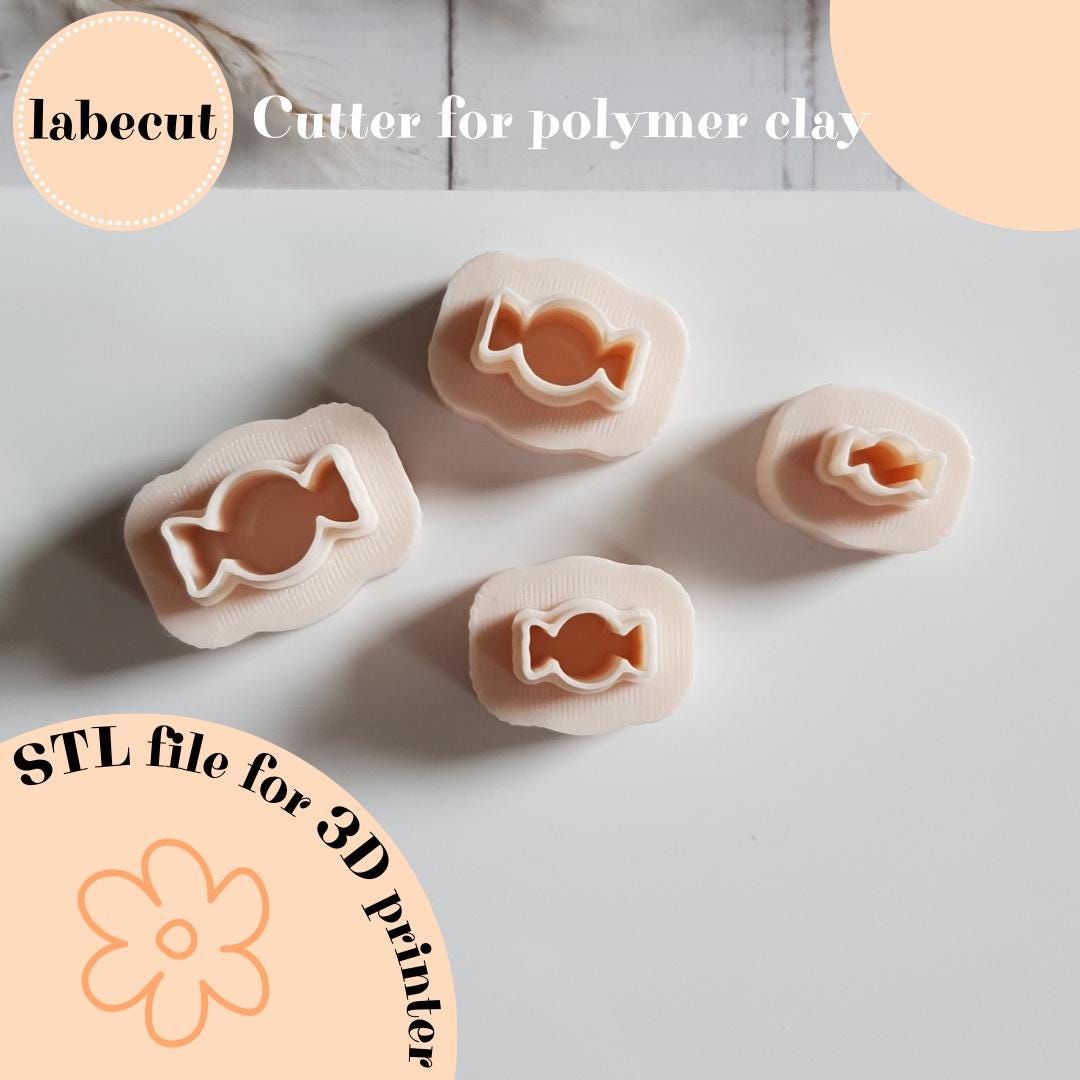 STL Bonbon Candy Cutter | Digital File for 3D Printer | Polymer Clay ...