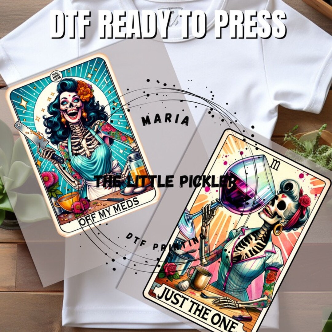 Ready to Press Tarot Card DTF, Funny DTF, Wine Transfer, Funny Meds DTF ...