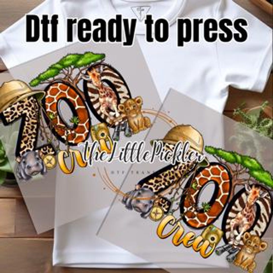 Ready to Press Zoo Crew DTF Transfer, Zoo Transfer for Shirt, Zoo ...