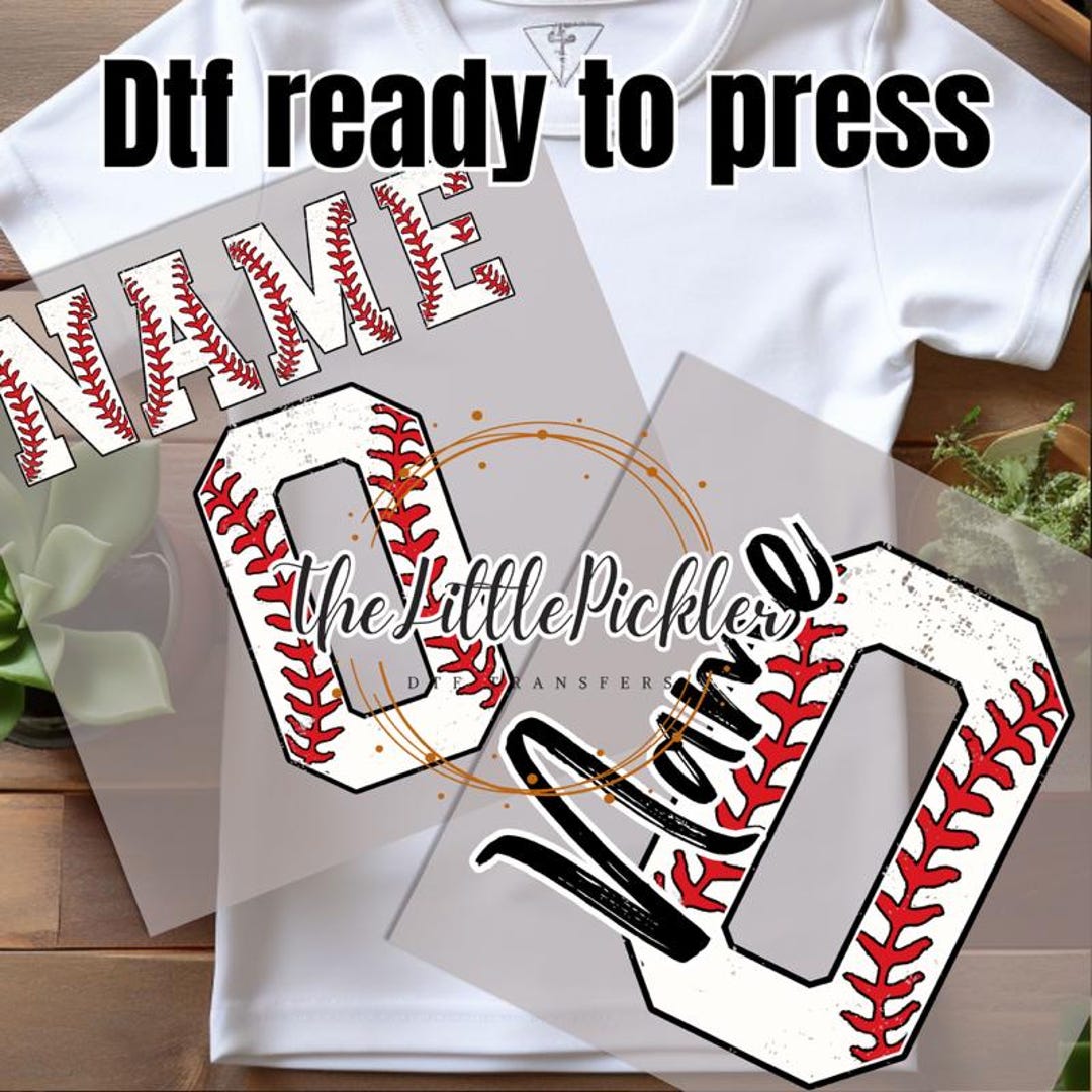 Custom Ready to Press Distressed Baseball Name and Number Transfer DTF ...