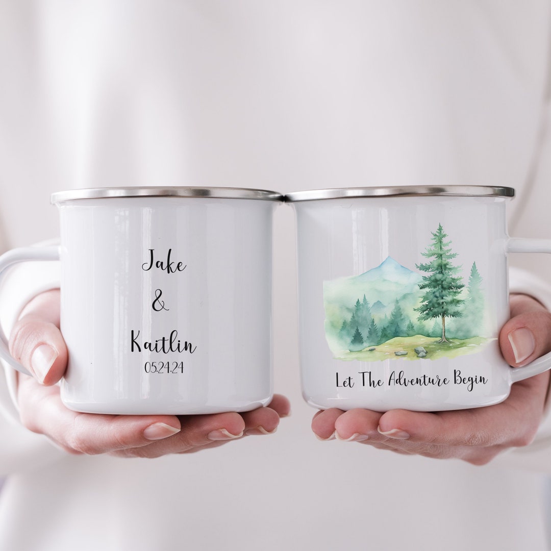 Personalized Camping Mug for Couple, Let the Adventure Begin With Names ...