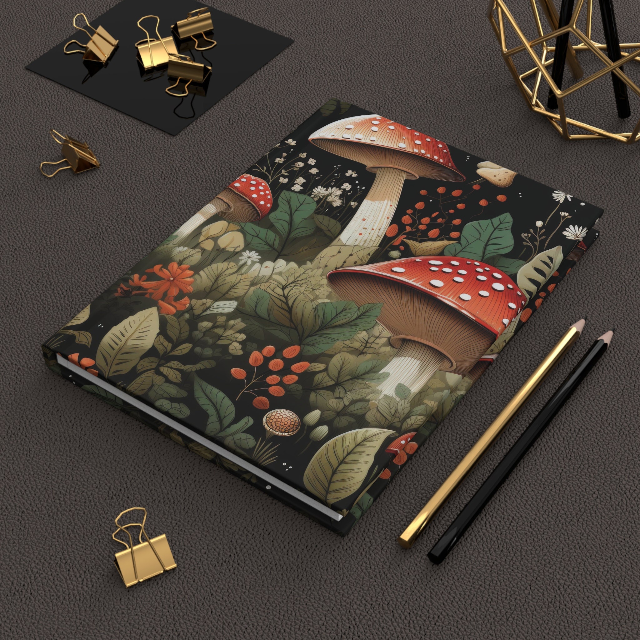 Cottagecore Mushroom Print Journal, Mushroom Notebook, Travel Journal ...