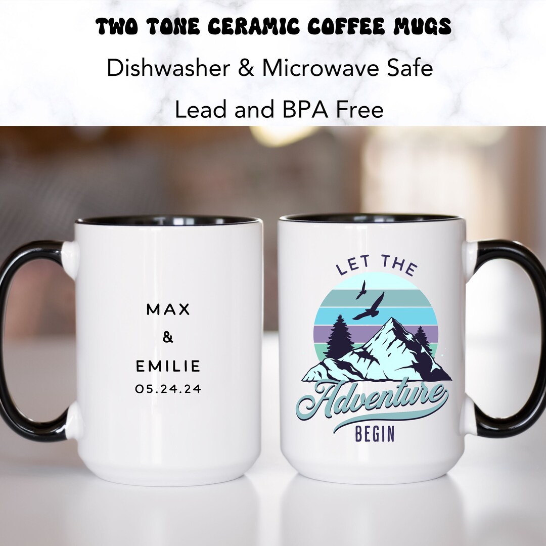 Let the Adventure Begin Coffee Mug, Gift for Newlyweds, Gift for Couple ...