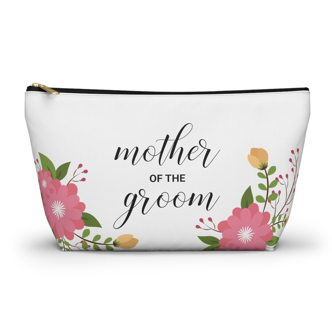 Mother of the Groom Flower Makeup Bag, Gift for MOG, Travel Pouch W T ...