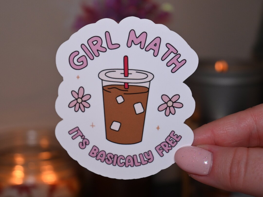 Girl Math Sticker Waterproof Sticker Water Bottle Sticker Laptop ...