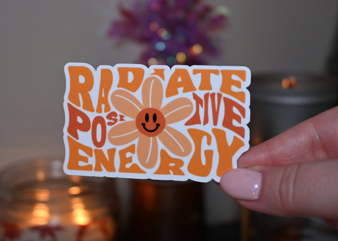 Radiate Positive Energy Sticker | Waterproof Sticker | Laptop Sticker ...