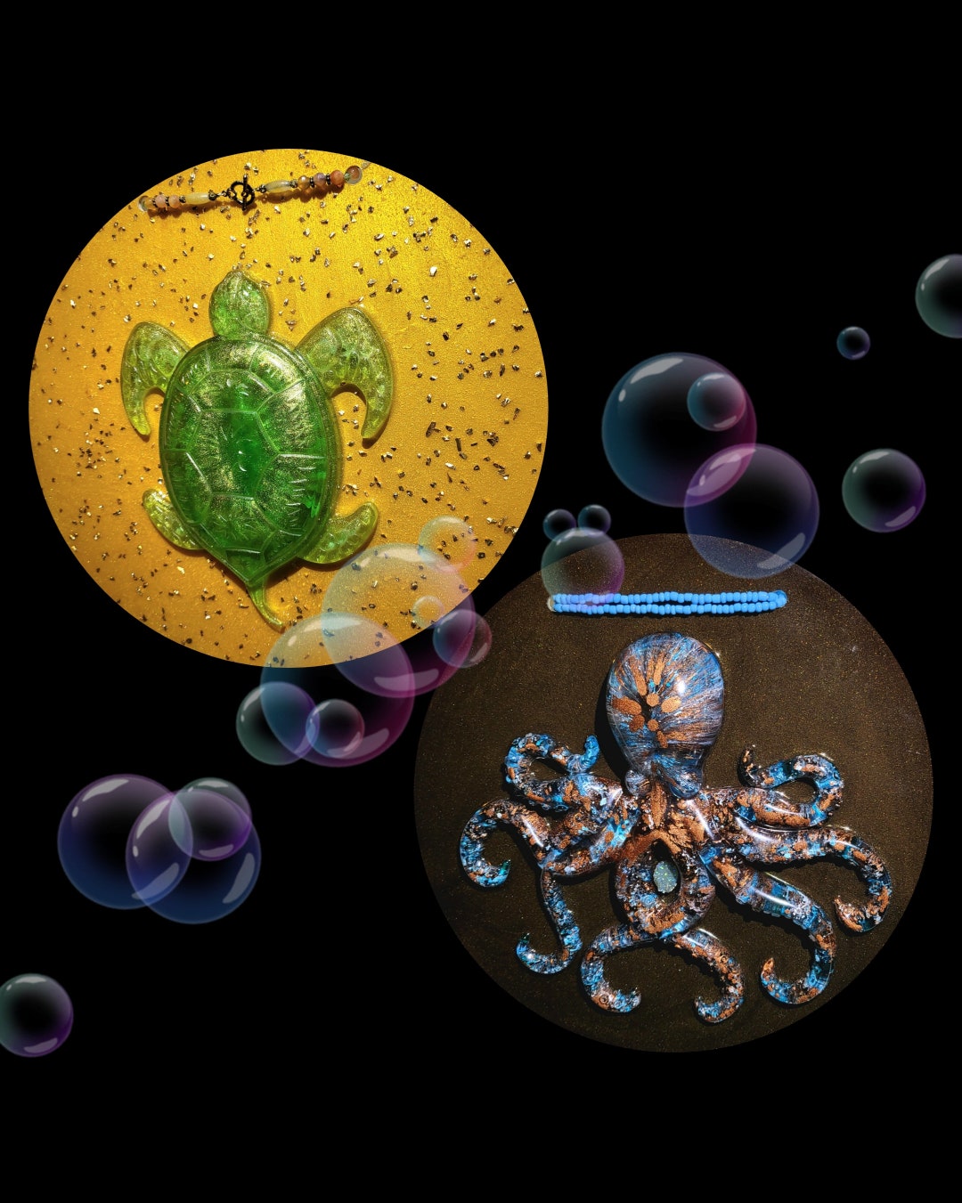 Wall Hanging, Resin Wall Art, Home Decor, 3D Art, 12 Round, Turtle ...