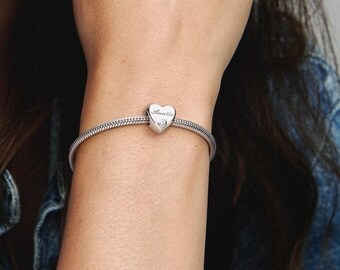 Pandora Auntie Love Heart Silver Charm Handmade Silver Jewellery Women Personalized and Minimalist Gift Ideas for Family Popular Now UK Etsy