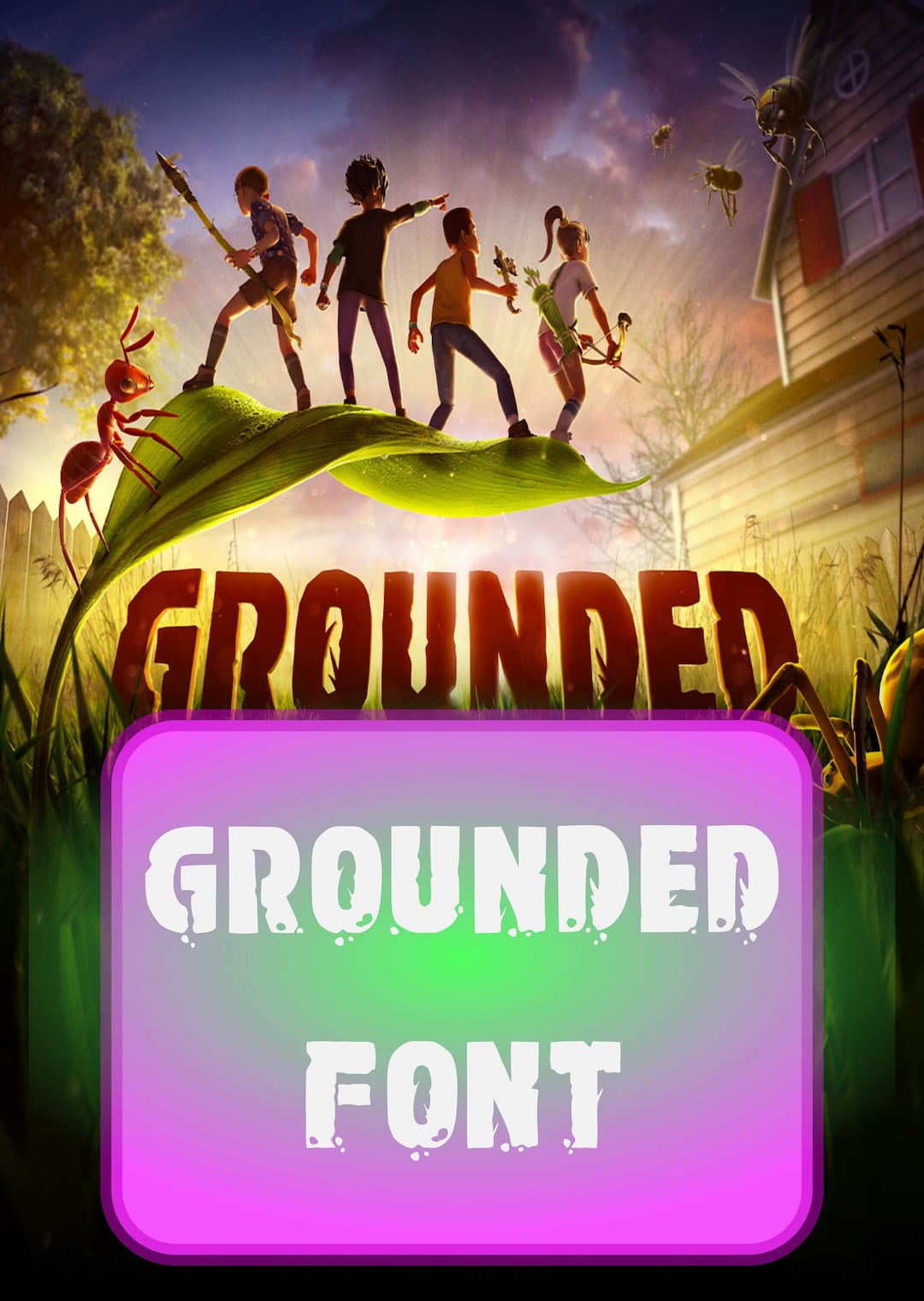 GROUNDED Game Font, Font for Crafting, Font Cricut, Silhouette ...