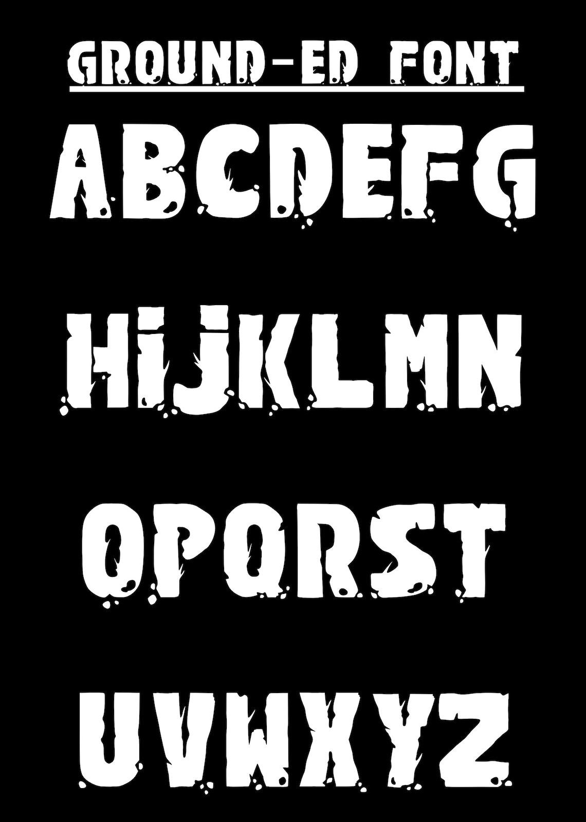 GROUNDED Game Font, Font for Crafting, Font Cricut, Silhouette ...