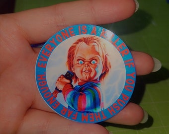 Horror Movie Chucky Sticker, JASON VOORHEES Sticker, RETRO Chucky ...