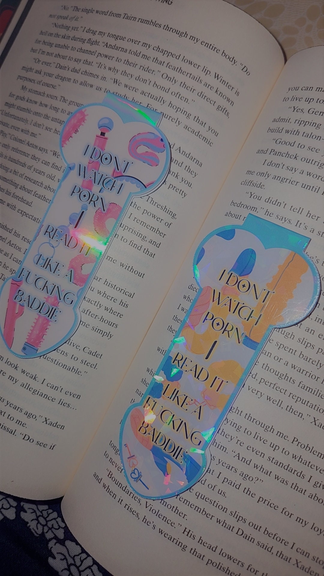 I Don't Watch P0*n I Read It Like a Fkn Baddie Magnetic Bookmark/ Standard - Etsy