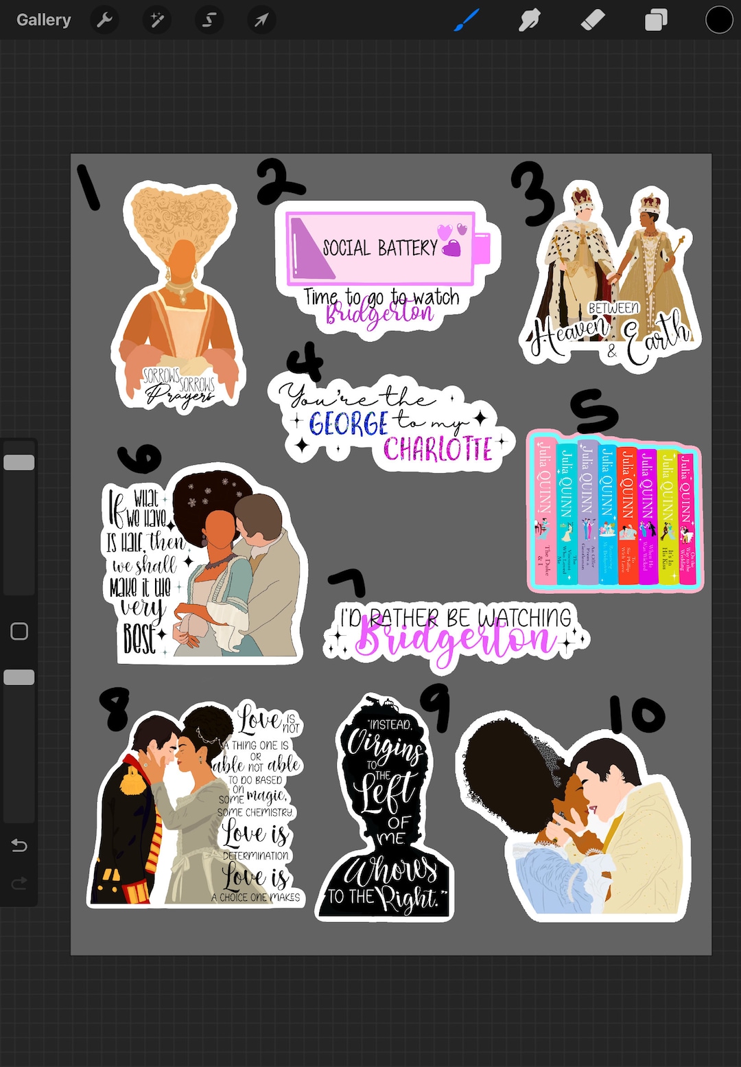 Bridgerton’s Queen Charlotte & George Magnetic Bookmarks/stickers ...