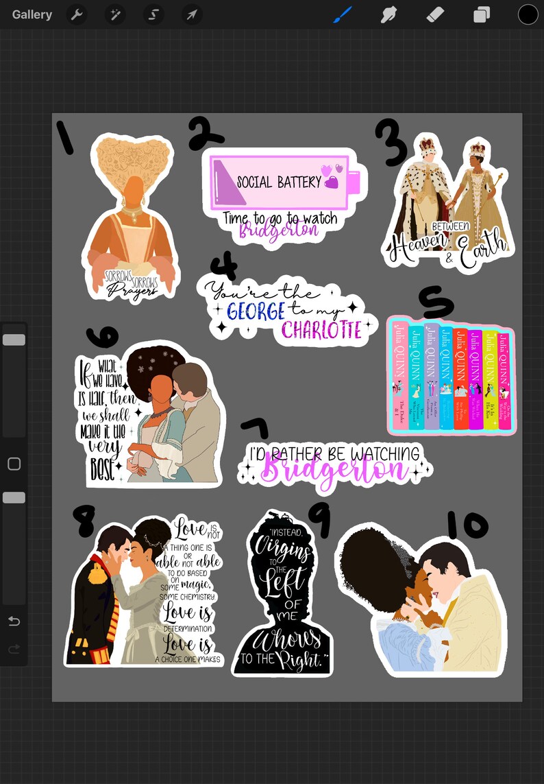 Bridgerton’s Queen Charlotte & George Magnetic Bookmarks/stickers ...