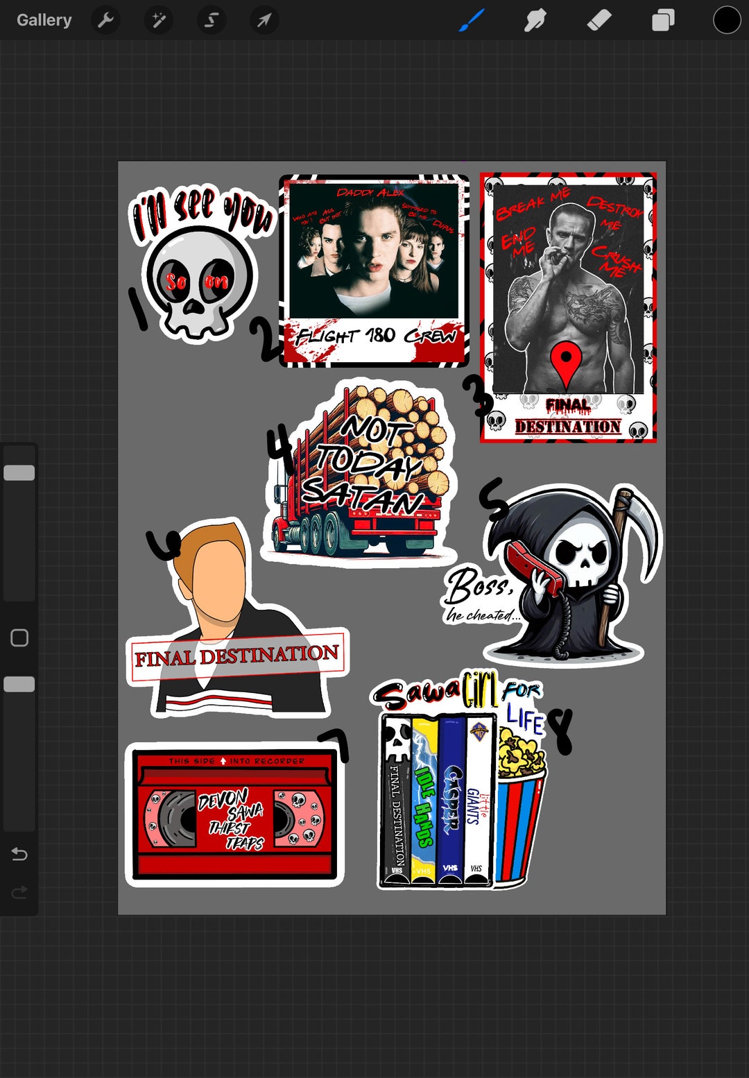 Smutty Horror Movie Style Final Destination, Devon Sawa Stickers ...