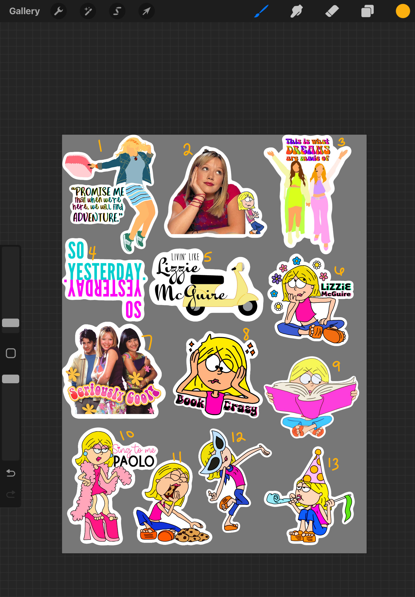 Lizzie Mcguire Stickers/magnetic Bookmark/ Sticker Bundle - Etsy