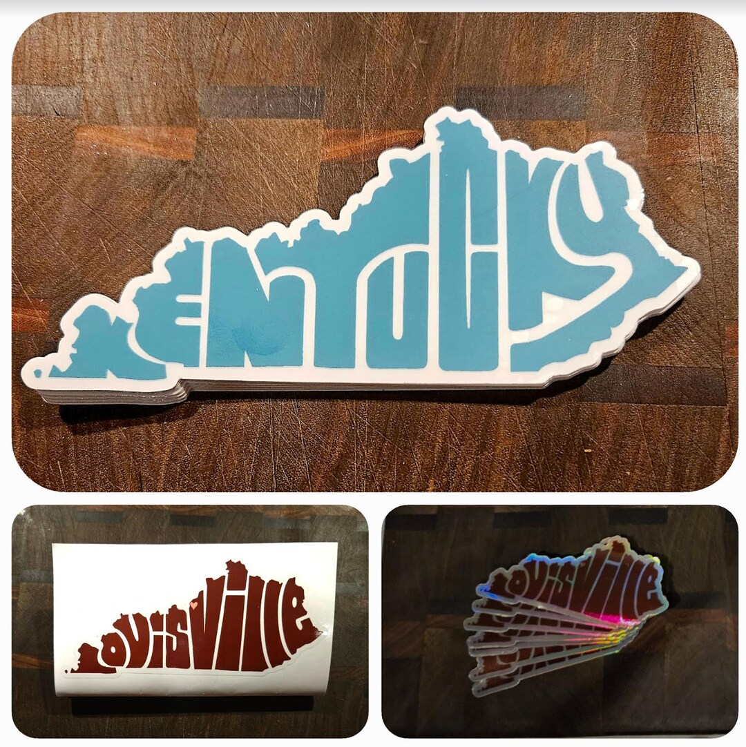 Kentucky and Louisville Stickers Hand Designed by a Kentucky - Etsy