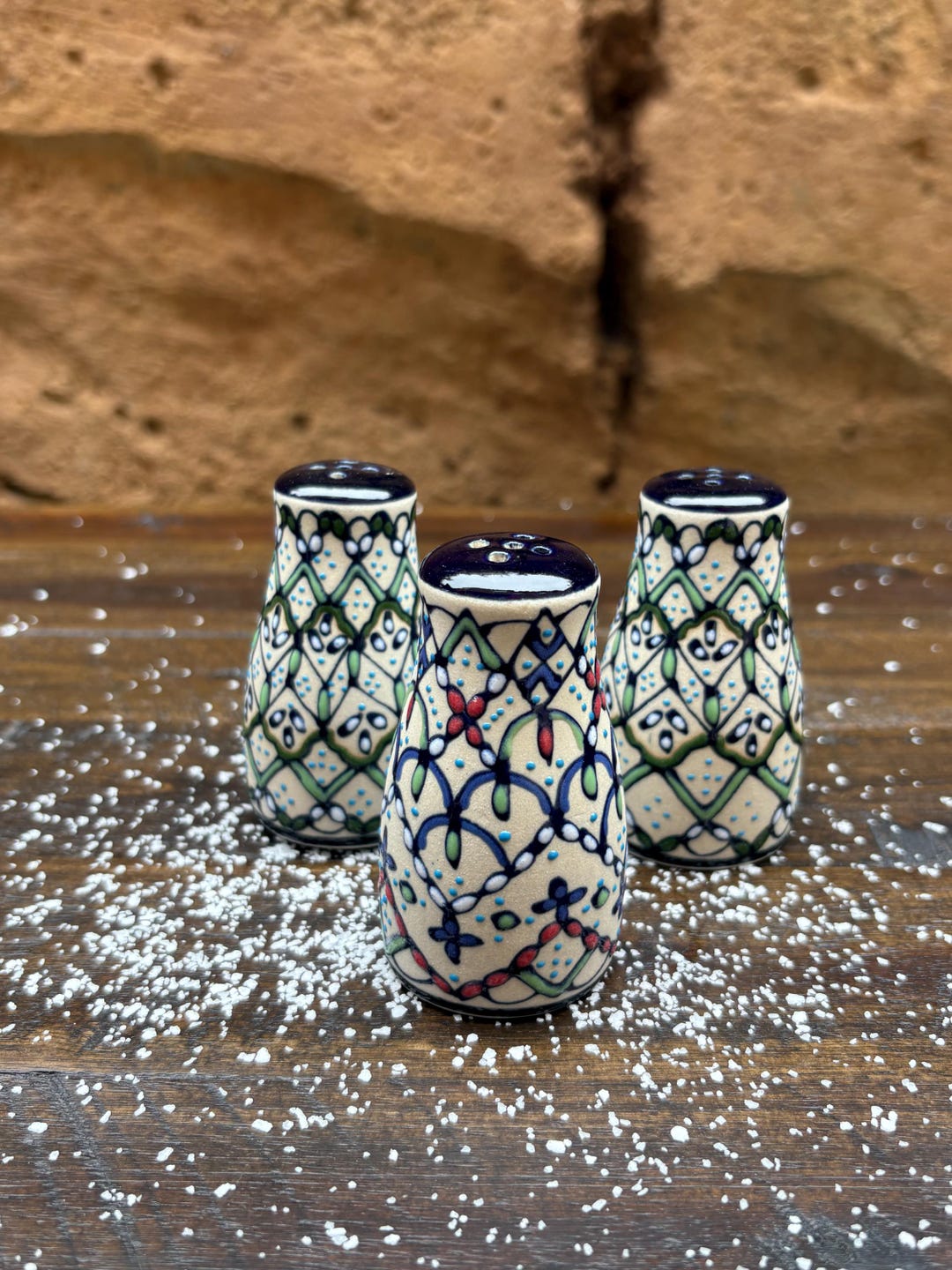 Hand Painted Ceramic Salt Shaker - Botella - Etsy