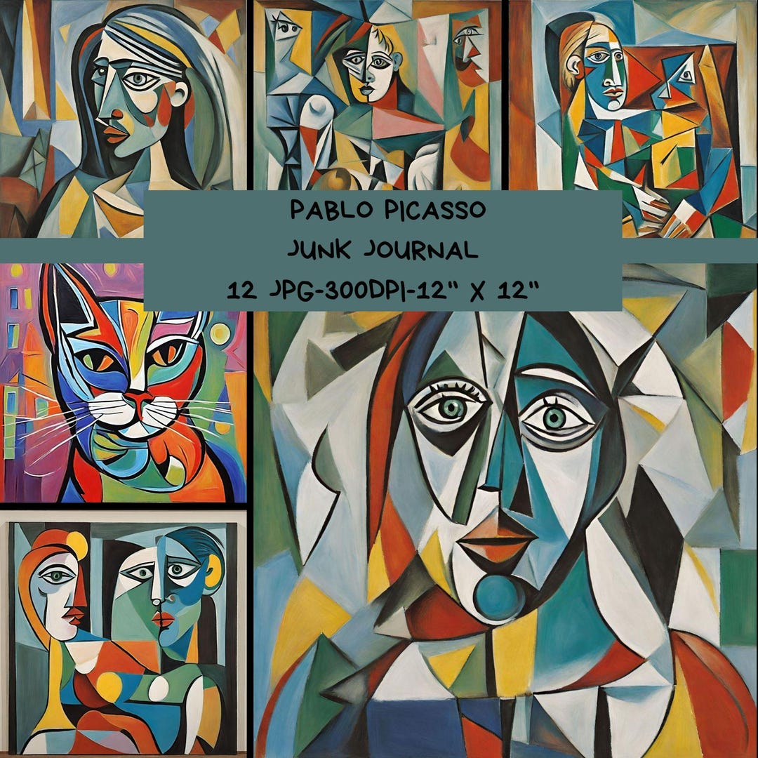 Picasso Style Digital Paper, Journal Paper, Scrapbooking Paper, Digital ...