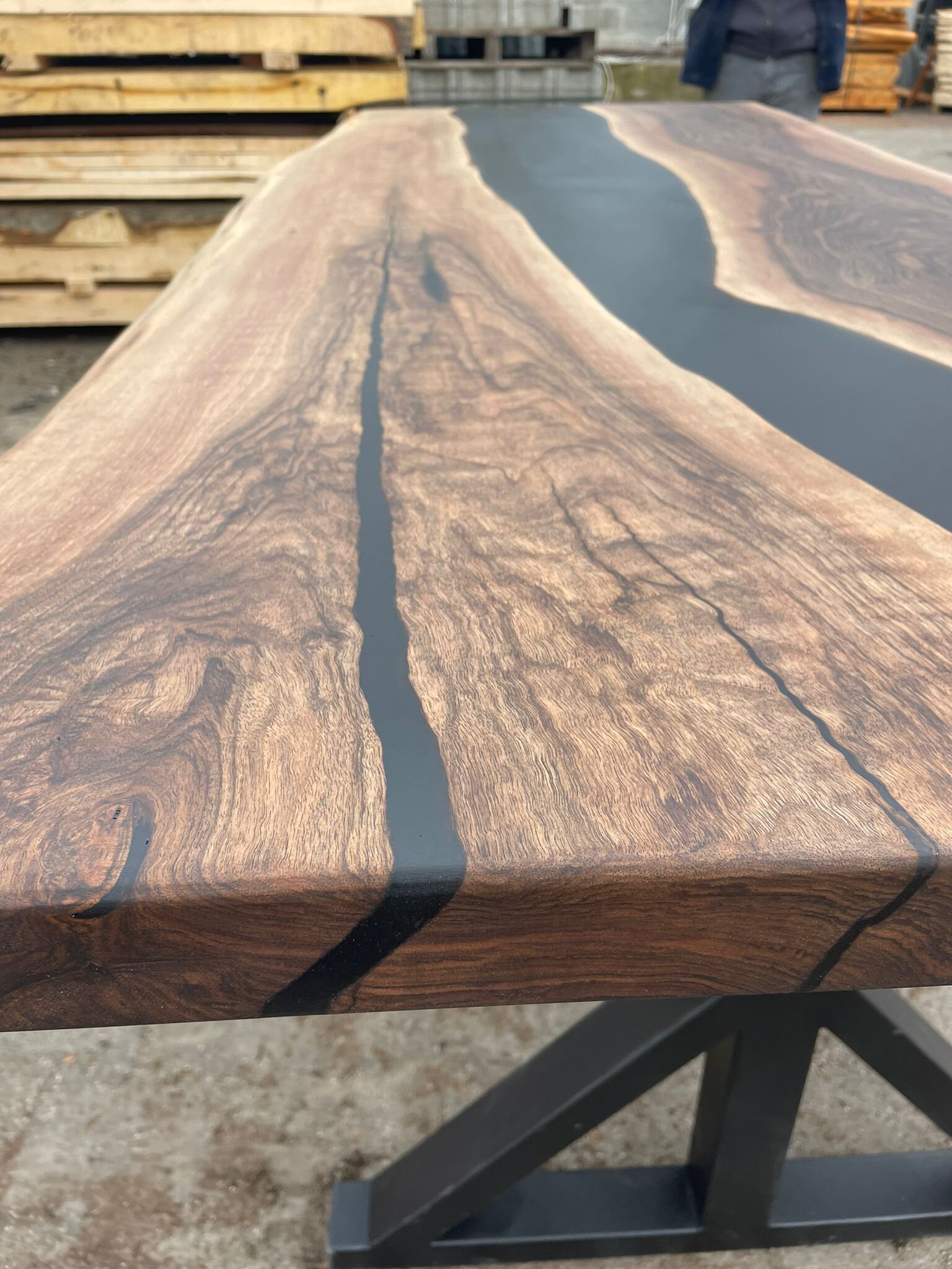Custom Epoxy Dining Table Walnut Epoxy Table Epoxy Dining - Etsy