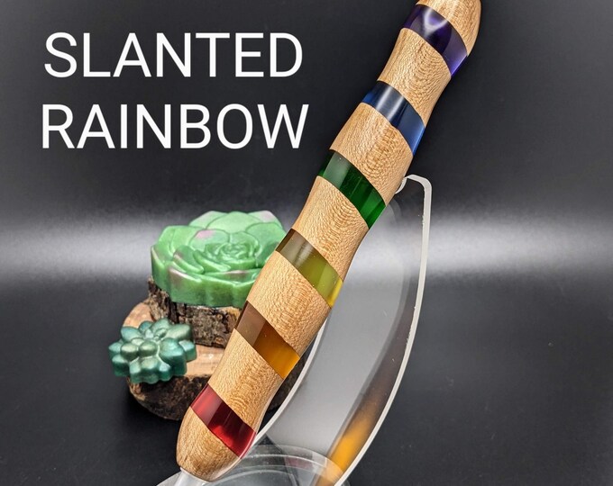 Slanted Rainbow Diamond Painting Pen, Hybrid, Scroll Cut, Handcrafted ...