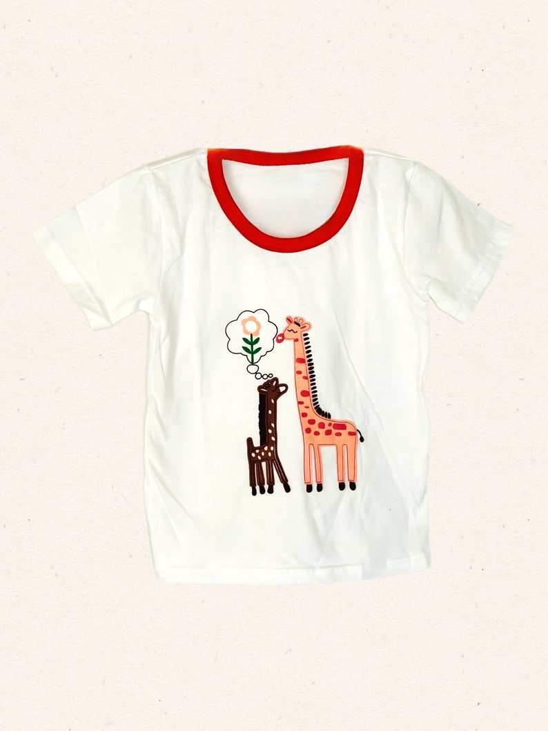 Toddler Comfort Clothing Set, Cute Giraffes Playing Graphic Top and ...