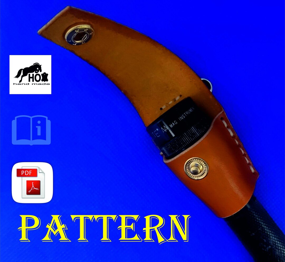 PDF Pattern for Mini Maglite AA Leather Flashlight Cover - DIY Crafting ...