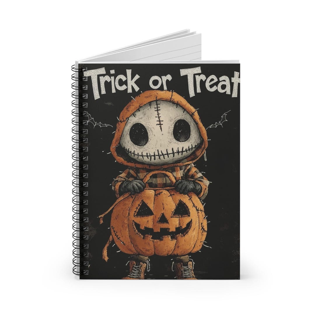 Spooky Halloween Notebook | Trick or Treat Pumpkin - Etsy