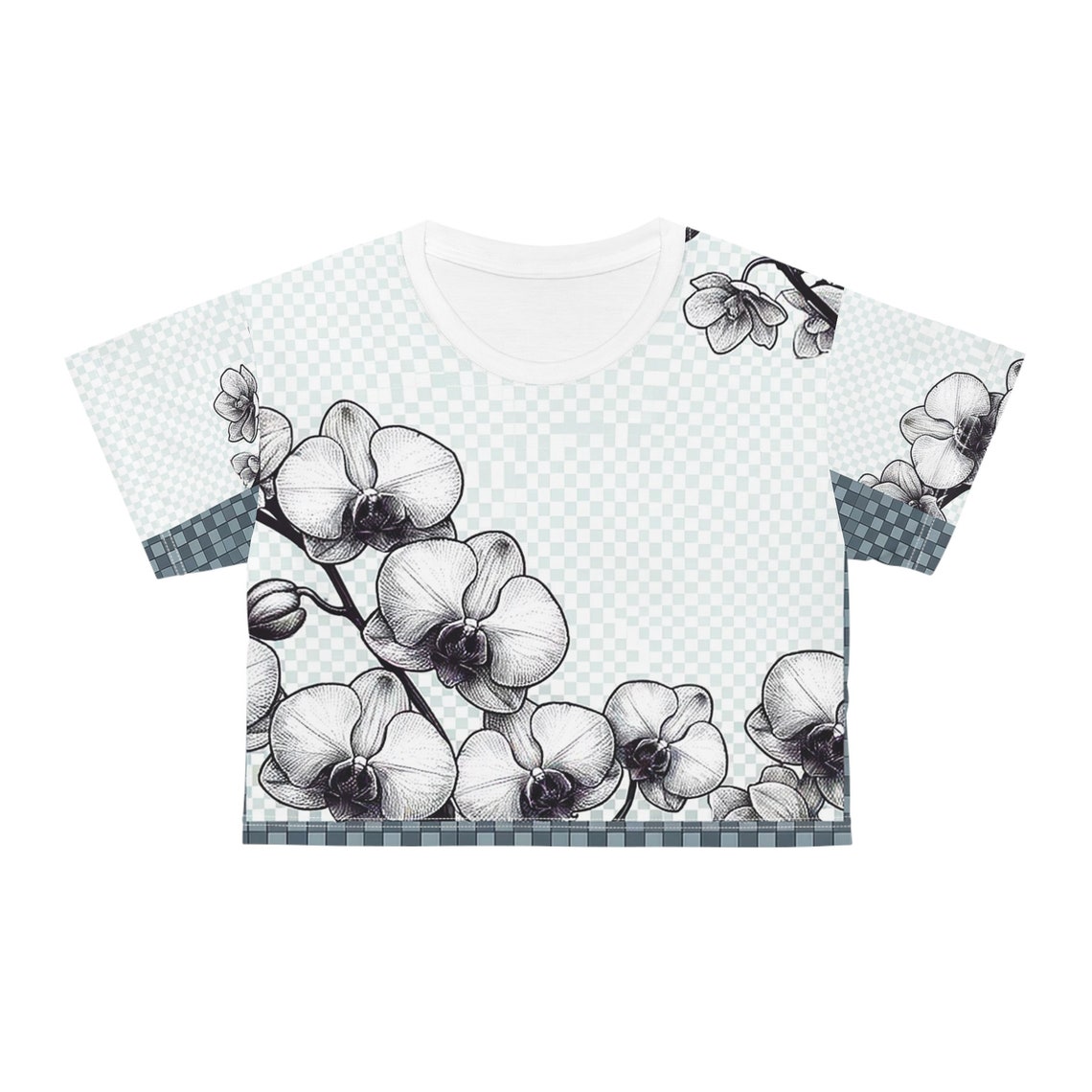 Tee Crop Top, Orchid Lover Birthday Gift for Mom, Teen Cool Floral Top ...