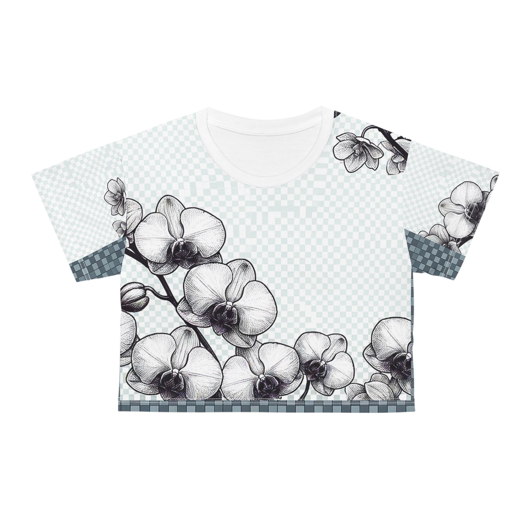 Tee Crop Top, Orchid Lover Birthday Gift for Mom, Teen Cool Floral Top ...