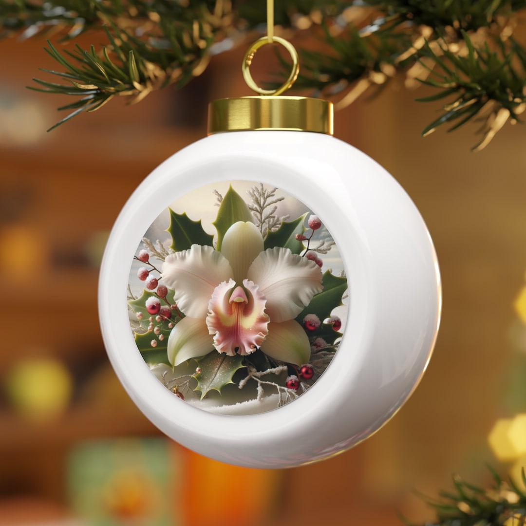 Ornament Christmas Ball Ornament Tree Ornament Orchid Festive Tree ...