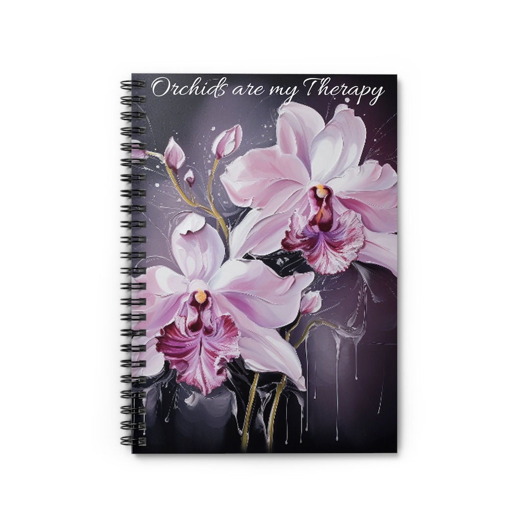 Notebook Orchid Spiral Ruled Line School Orchid Lovers Writing Poems ...
