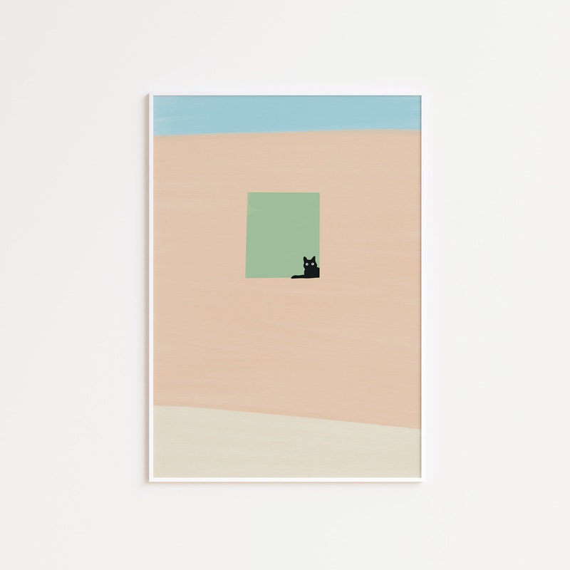 Black Cat Poster - Etsy