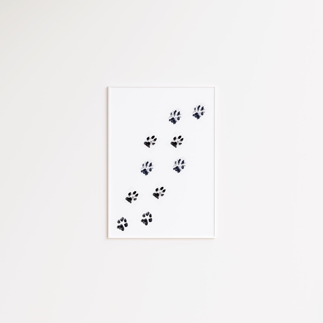 Paw Print Wall Art, Dog Poster, Minimalist Decor (digital Download) - Etsy