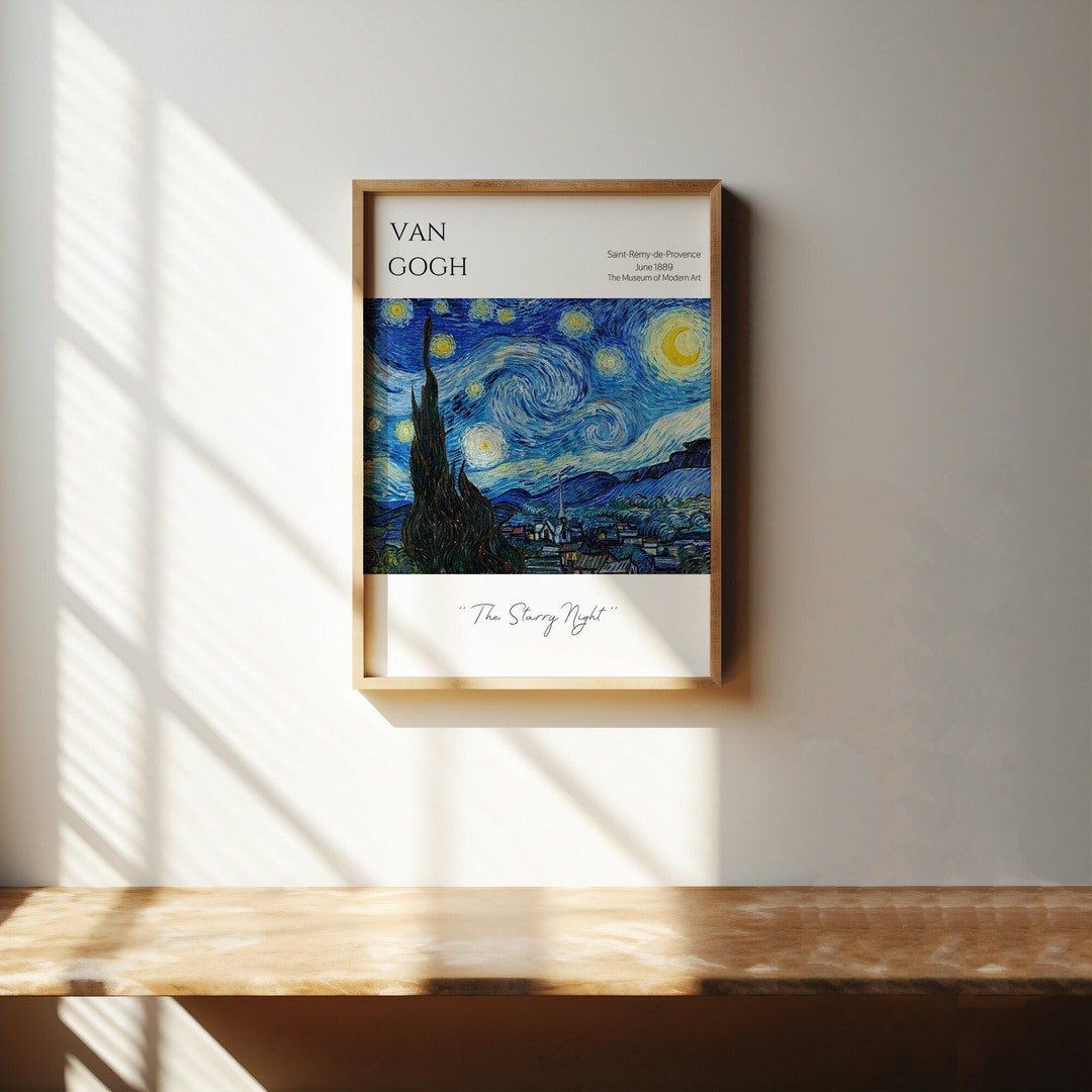 Van Gogh Starry Night Exibition Poster, Van Gogh Museum Printable ...