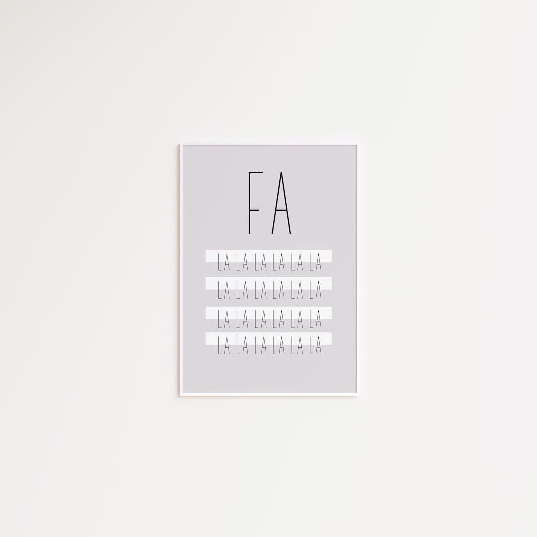 Modern Christmas Falala Printable Art, Minimalist Christmas Art Print ...