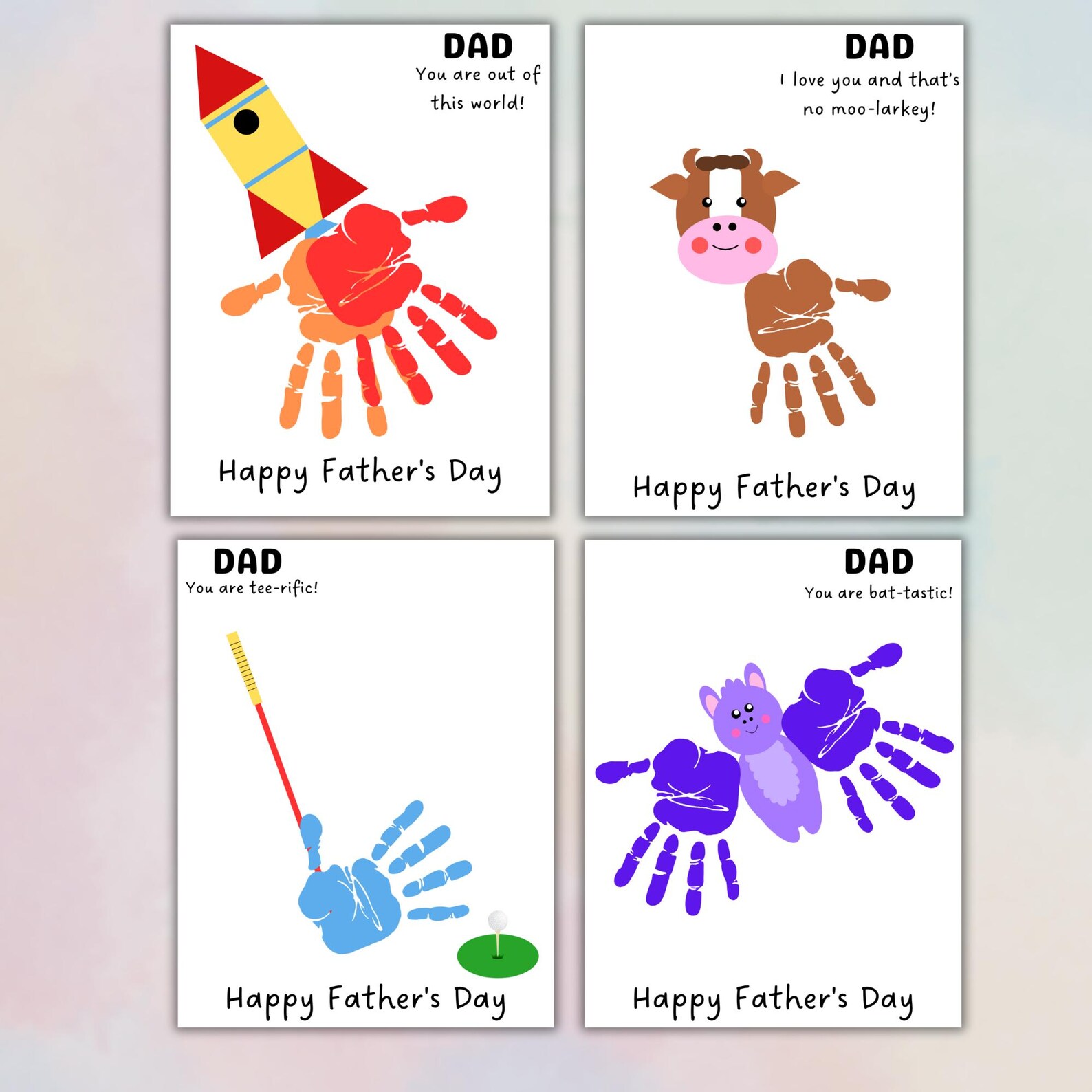 Fathers Day Handprint Art, Fathers Day Bundle, Fathers Day Keepsake ...