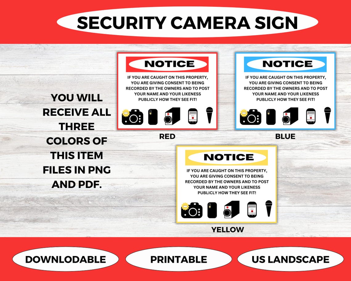 Security Camera Printable - Keep Porch Safe From Pirates & Unwanted ...