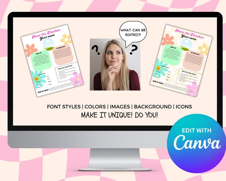 Meet the Teacher Retro, Editable Meet the Teacher, Meet the Teacher ...