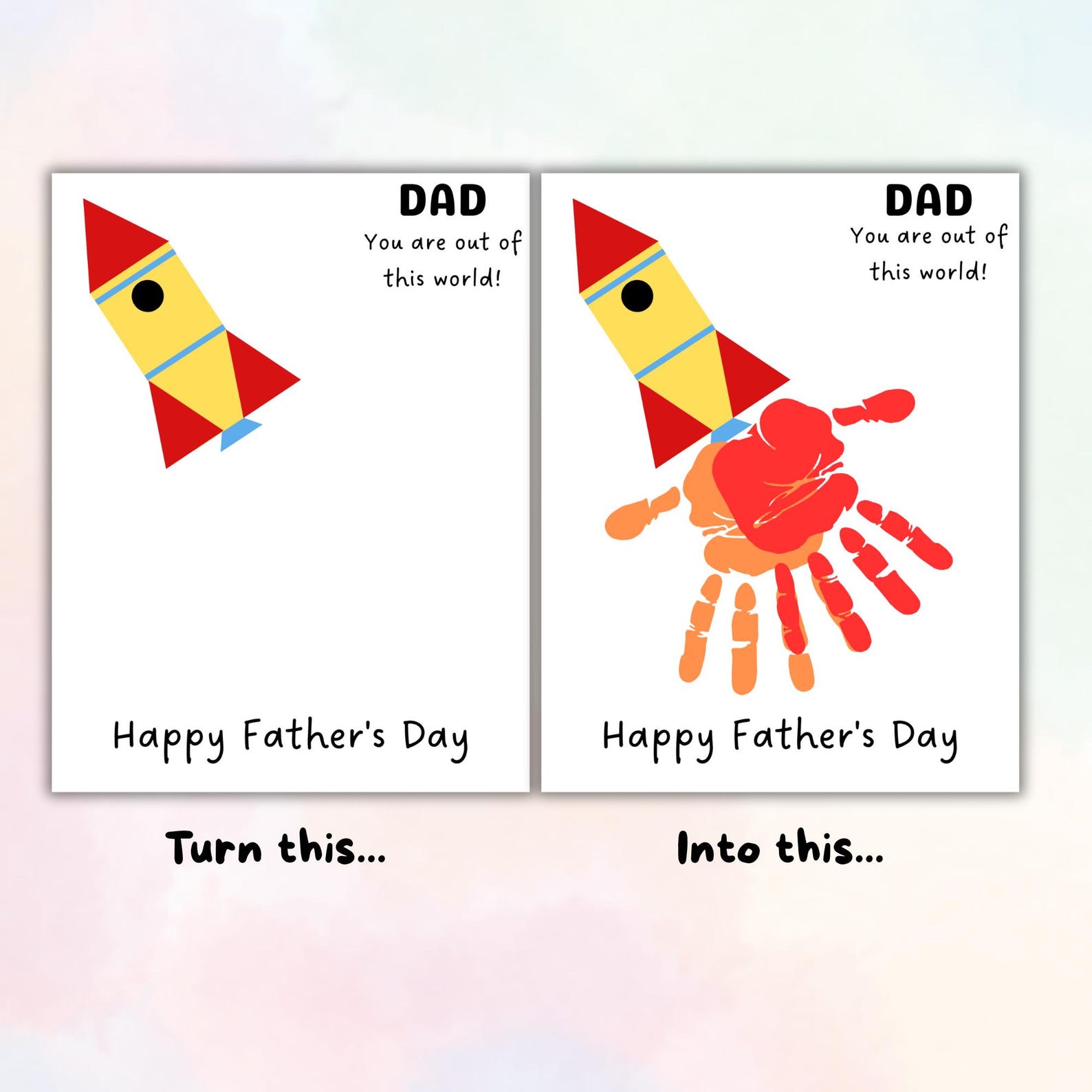 Fathers Day Handprint Art, Fathers Day Bundle, Fathers Day Keepsake ...